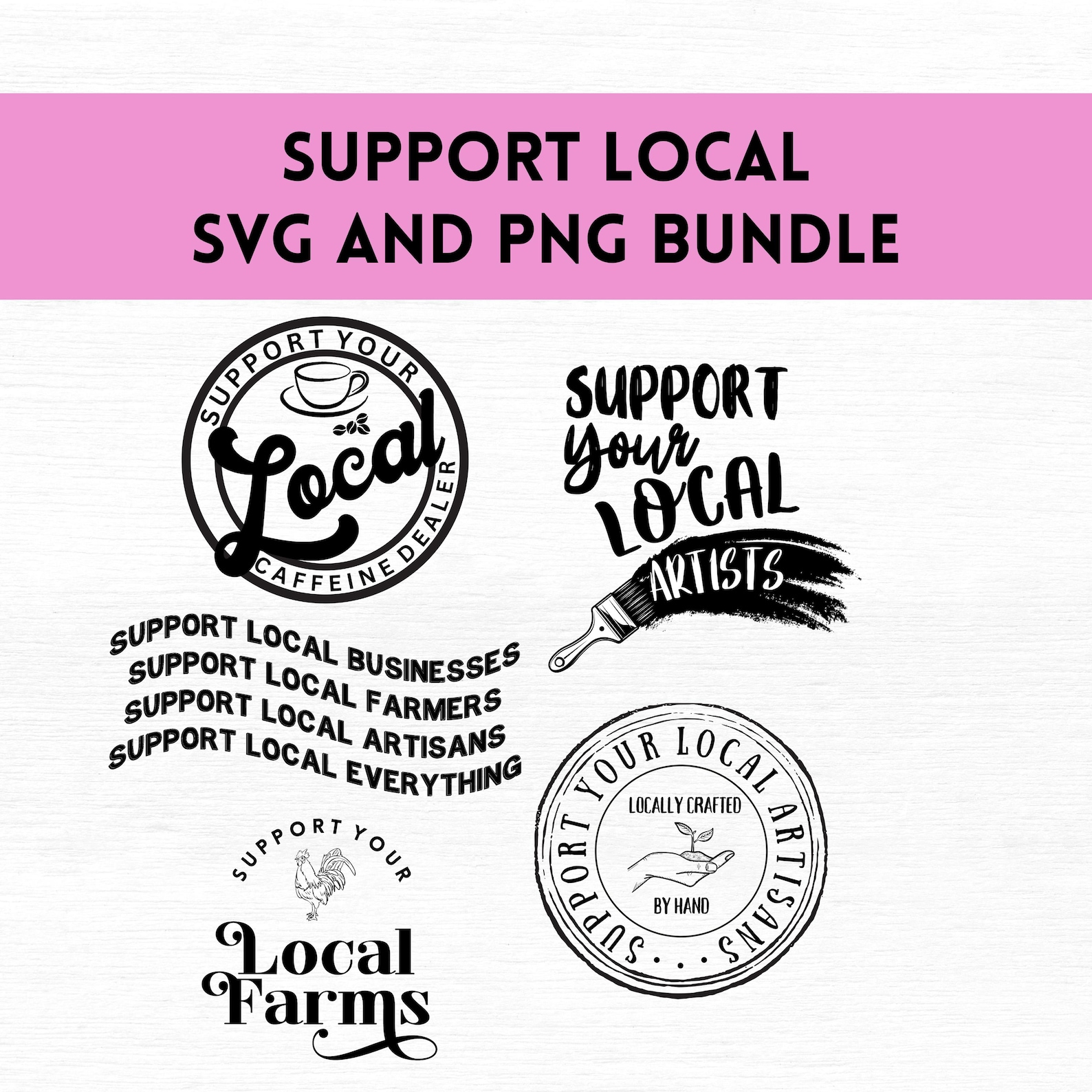Support Local Clipart, Support Small Businesses Svg Design, Support ...