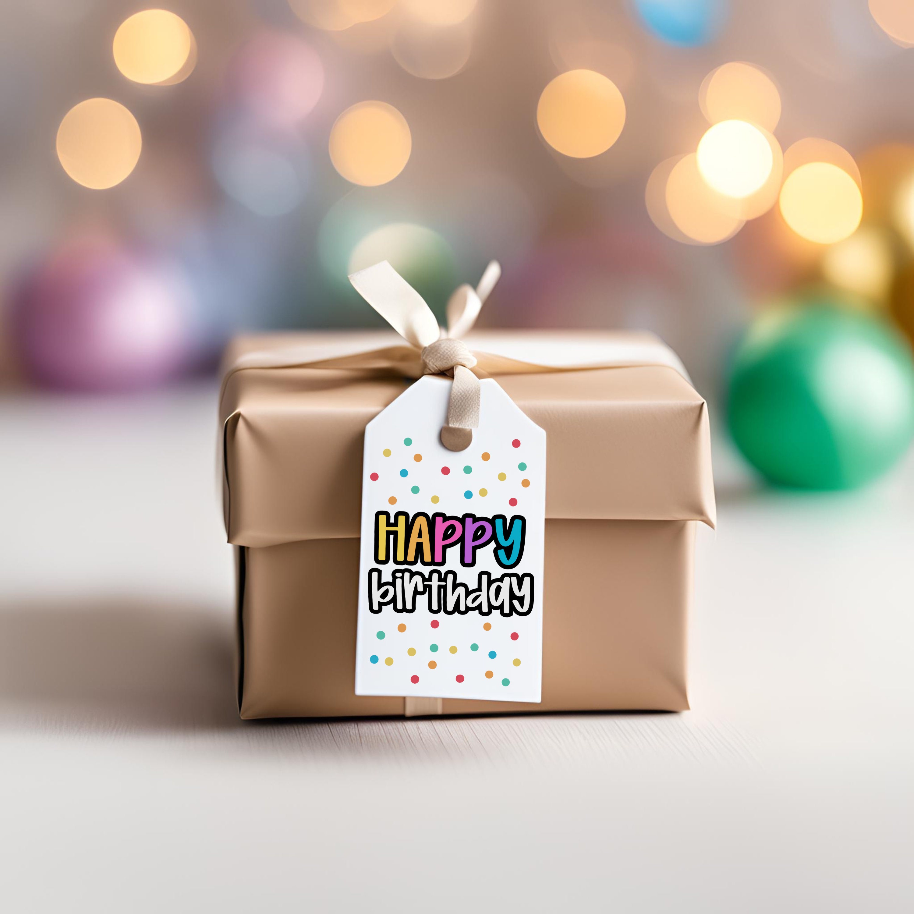 Printable Happy Birthday Gift Tags, Party Gift Tags, Kids Birthday Gift ...