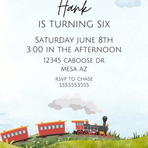 Kids Train Birthday Invitation, Boys Train Birthday, Girls Train ...