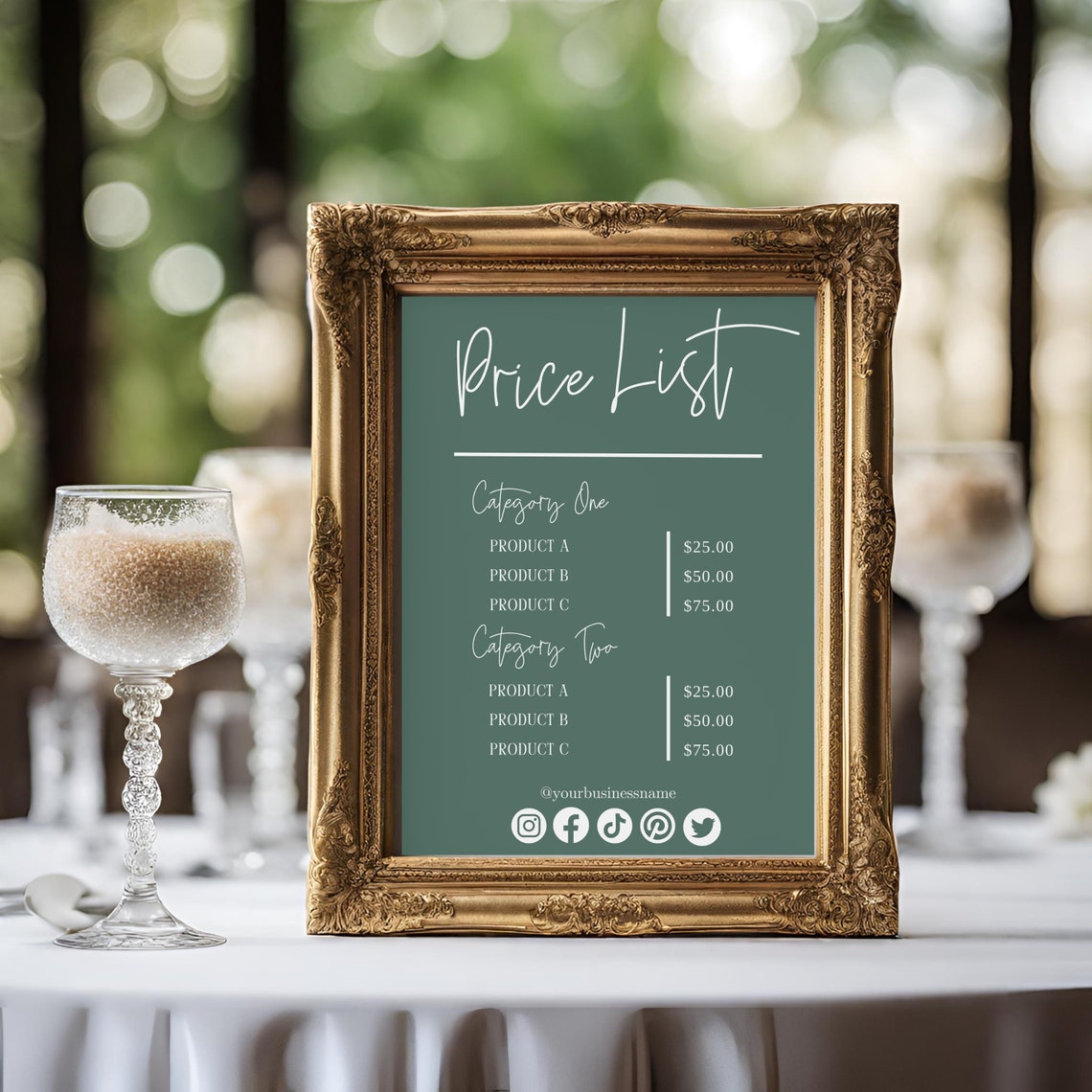 Modern Editable Price List Template, Trendy Small Business QR Code ...