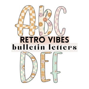 Retro Classroom Printable Letters, Teacher Prints, Bulletin Letters ...