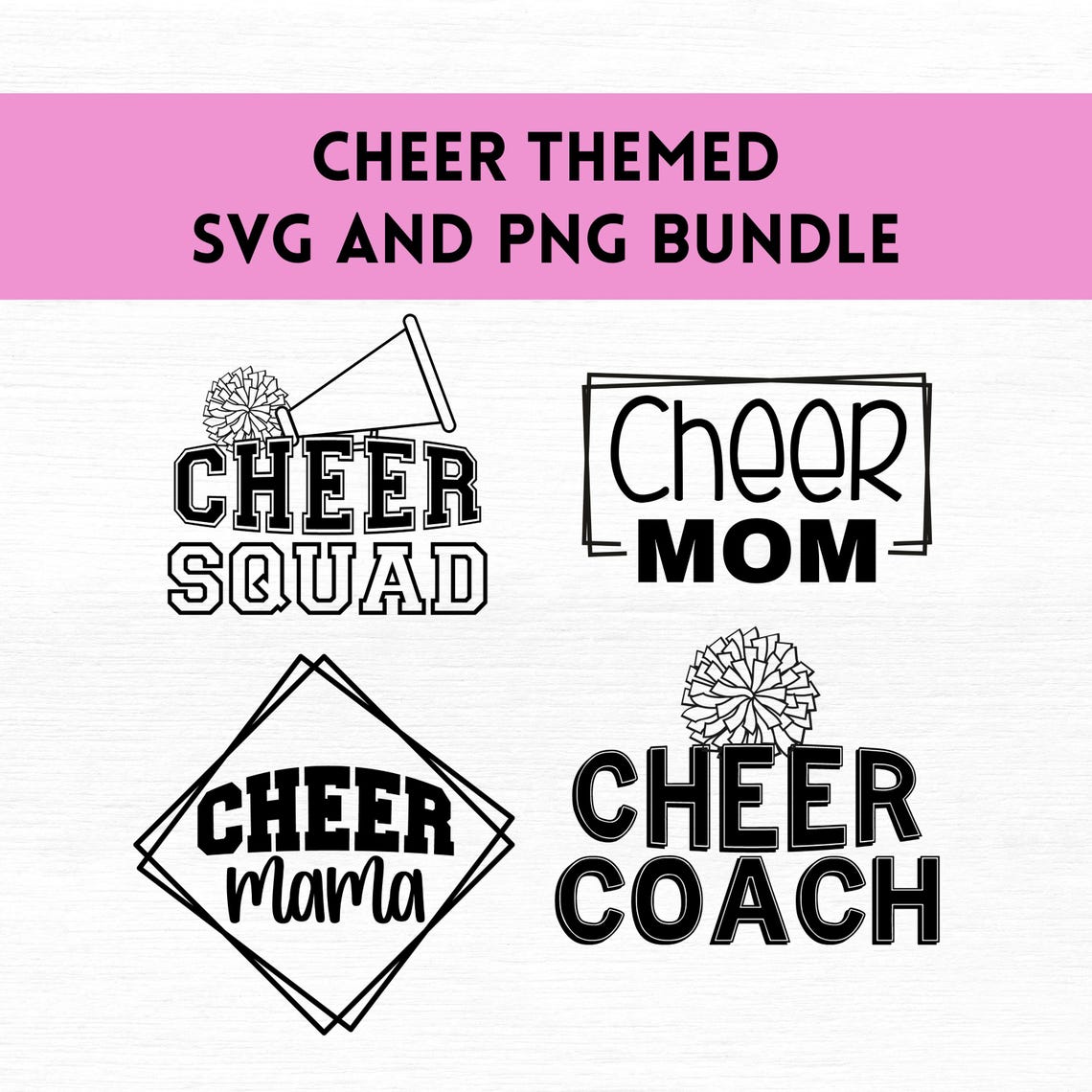 Cheer Team Svg Bundle, Cheer Squad Shirt. Cheer Coach Clipart, Cute ...