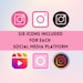 Social Media Icons Pink, Instagram Icon, Pinterest Posts, Website ...