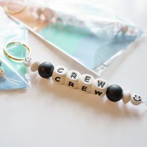 Custom Silicone Name Keychain, Silicone Bead Keychain, Personalized ...