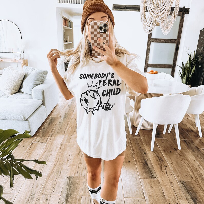 Somebody's Feral Child Svg, Apparel Design, Aesthetic Shirt, Feral ...