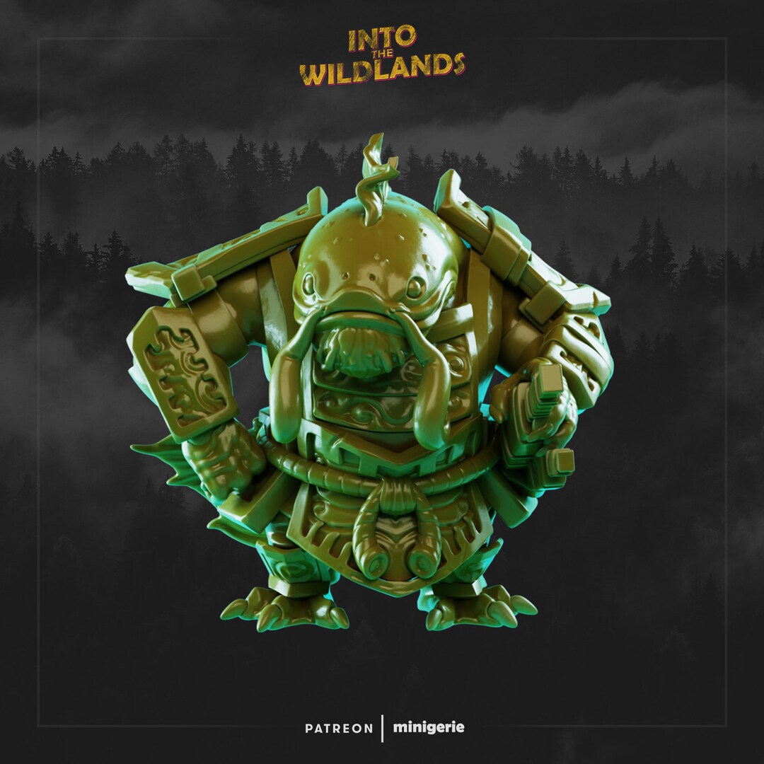 Catfish Samurai Resin Dnd Miniature Stylized Mini for Tabletop 32mm - Etsy