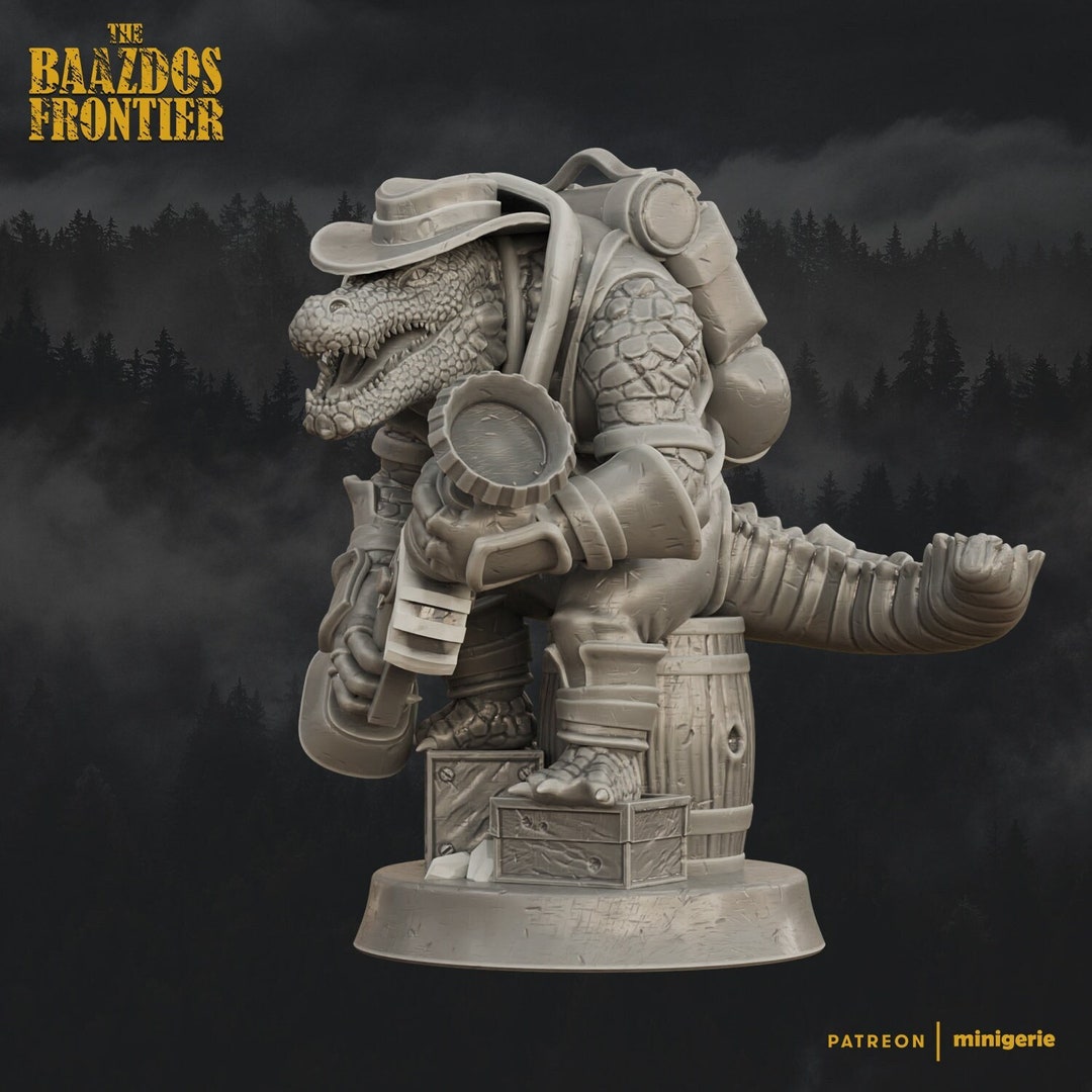 Gix Cragmaw - Lizardfolk Smuggler - Resin Dnd Miniature - Stylized Mini ...