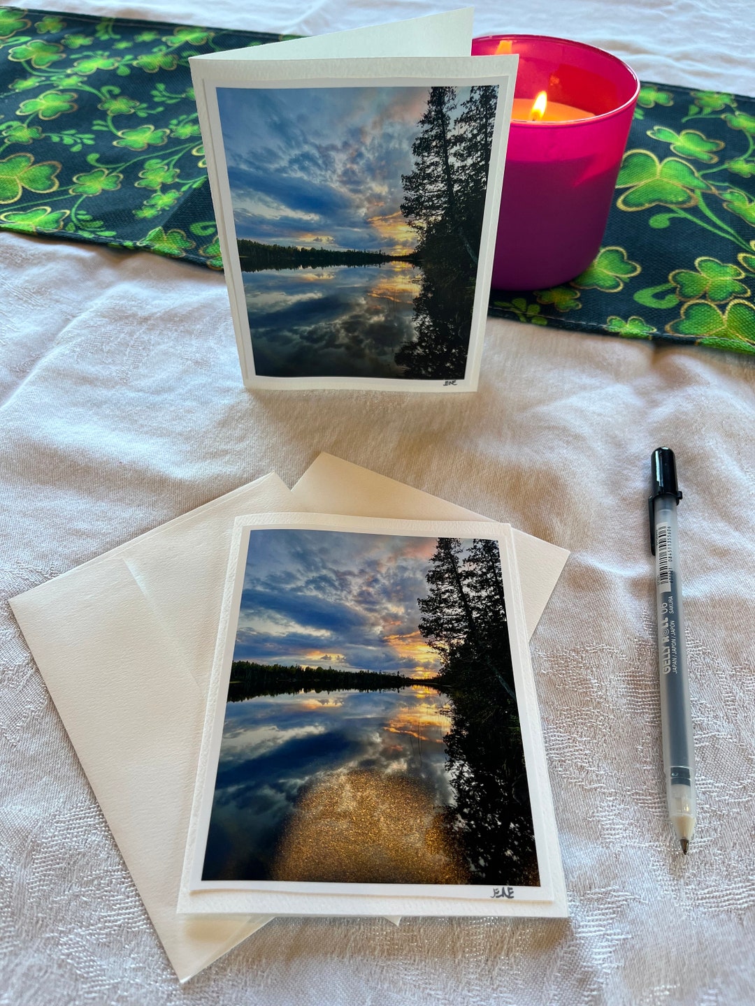 Cabin Sunset Notecard. Set of 5 Cards 4x6 - Etsy
