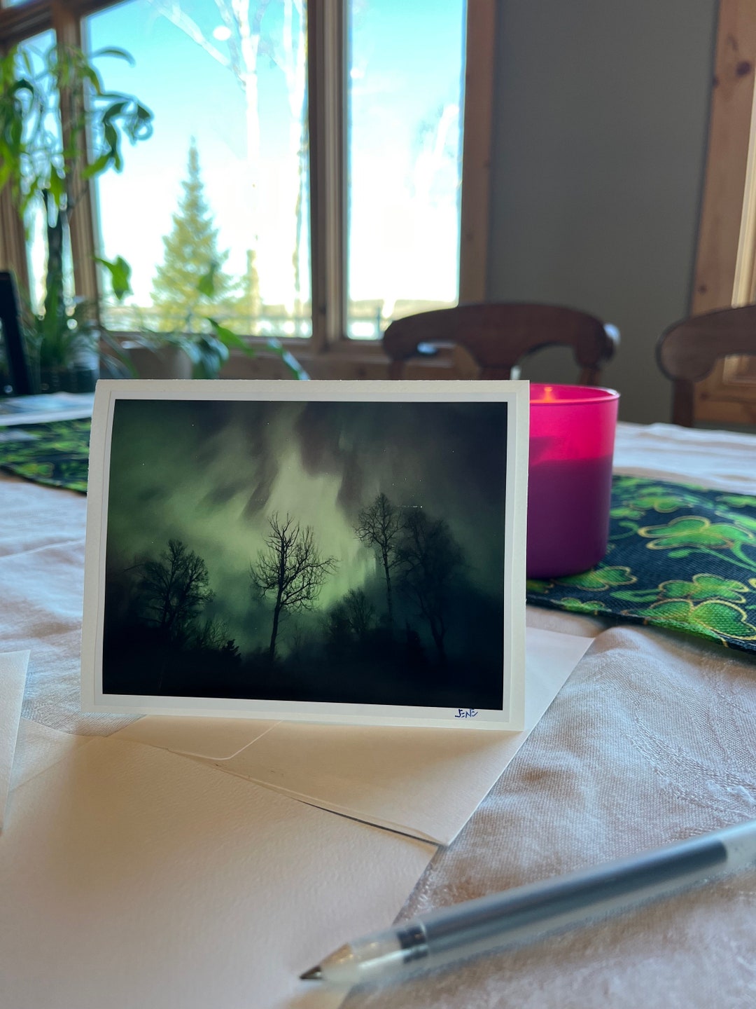 Northern Lights Notecard. Set of 5 Cards 4x6 - Etsy