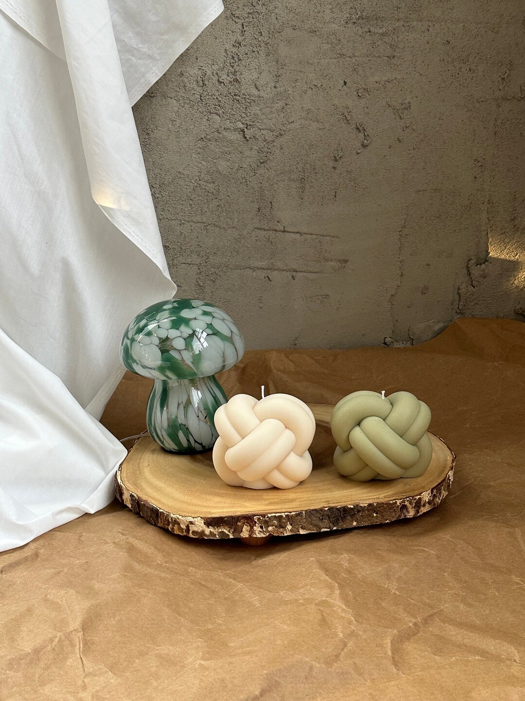 Aesthetic Knot Candle - Chain Link Shaped Pillar, Perfect for Wedding ...