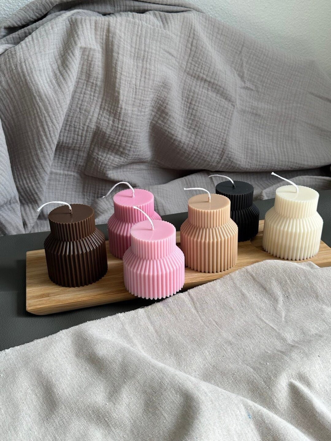 Column Pillar Candles- Decorative Modern Geometric Funky Figure Candle ...