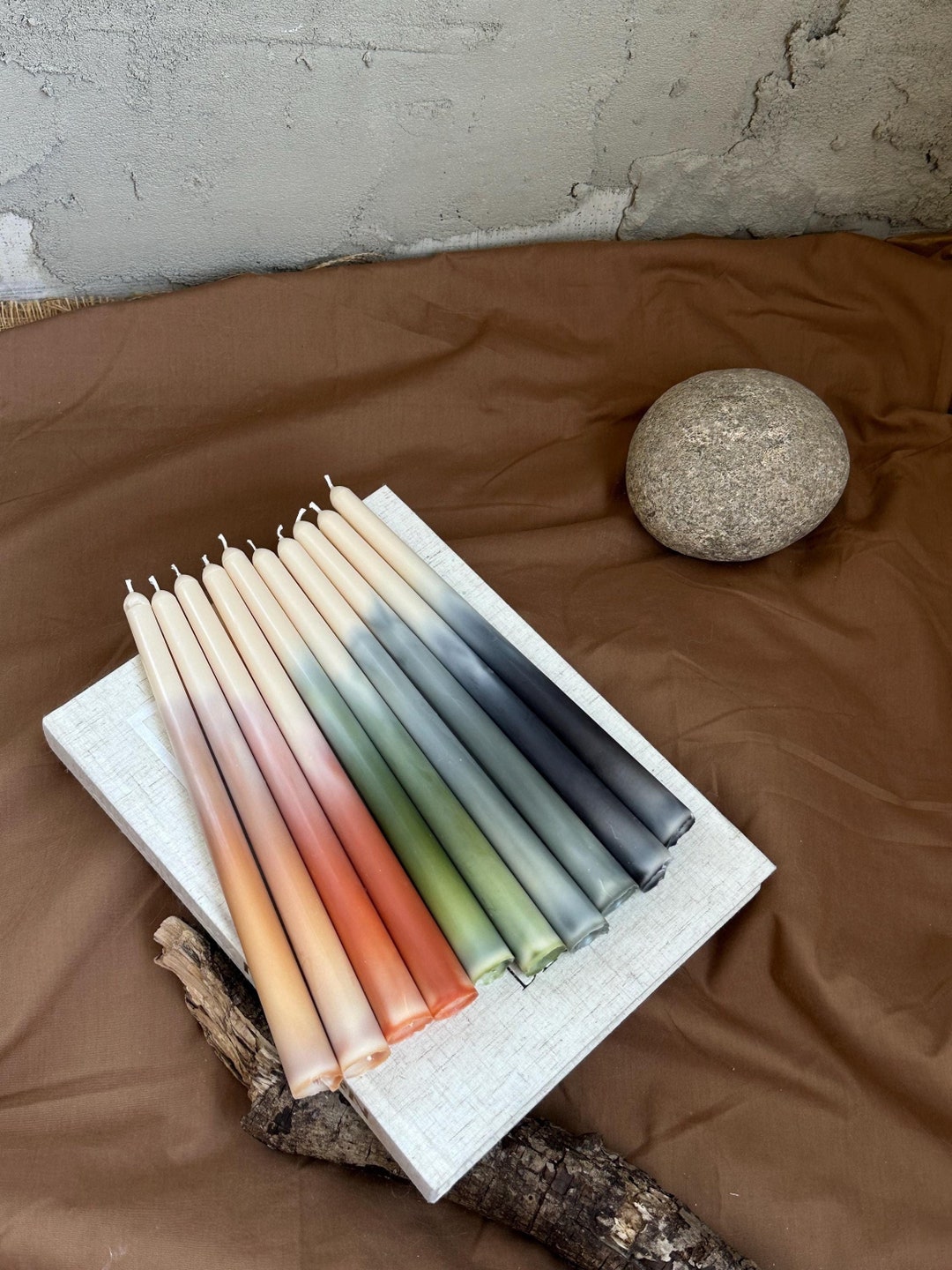 Gradient Taper Candles: Handcrafted Elegant Ambiance, Set of 2 - Etsy