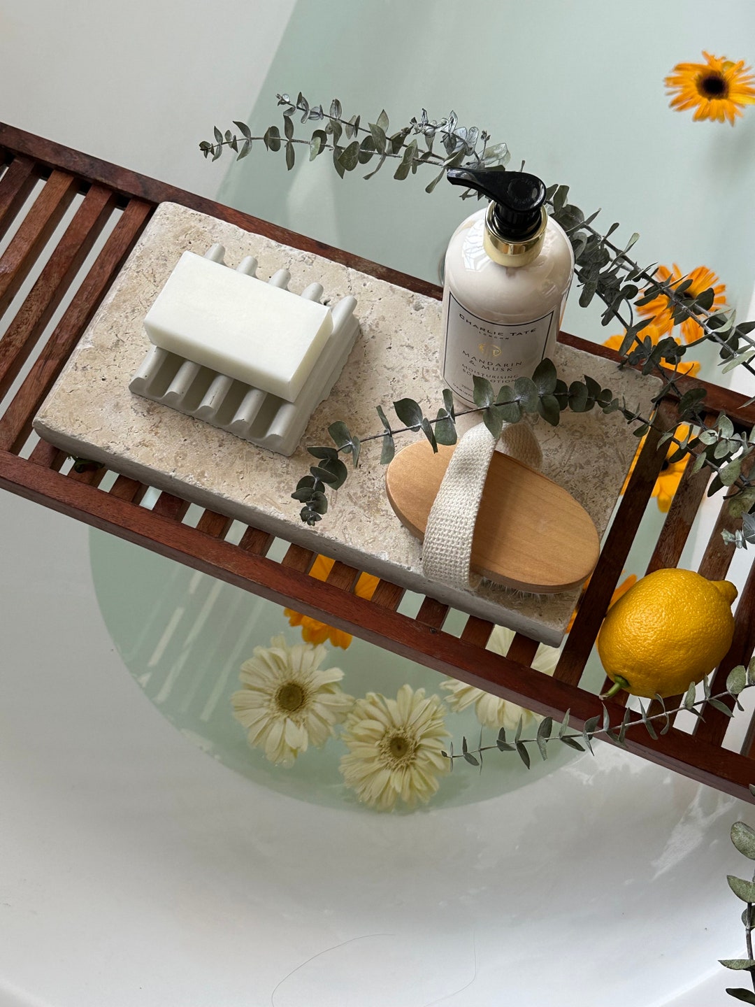 Artisanal Cement Soap Dish Eco-friendly Draining Soap Holder ...