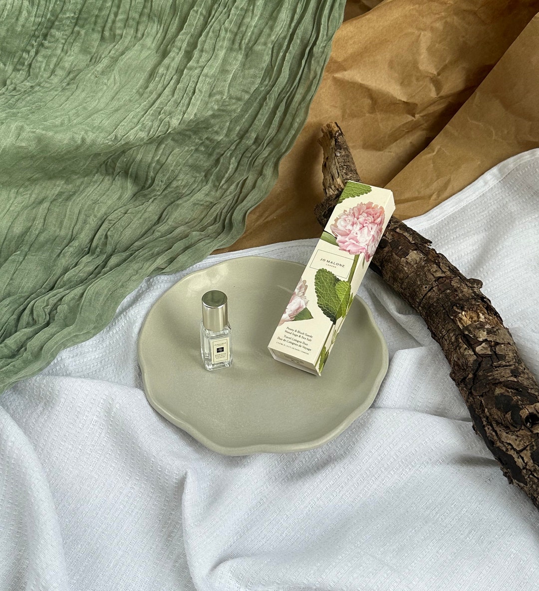 Irregular Round Concrete Tray-unique Tray Nature Inspired Concrete Tray ...