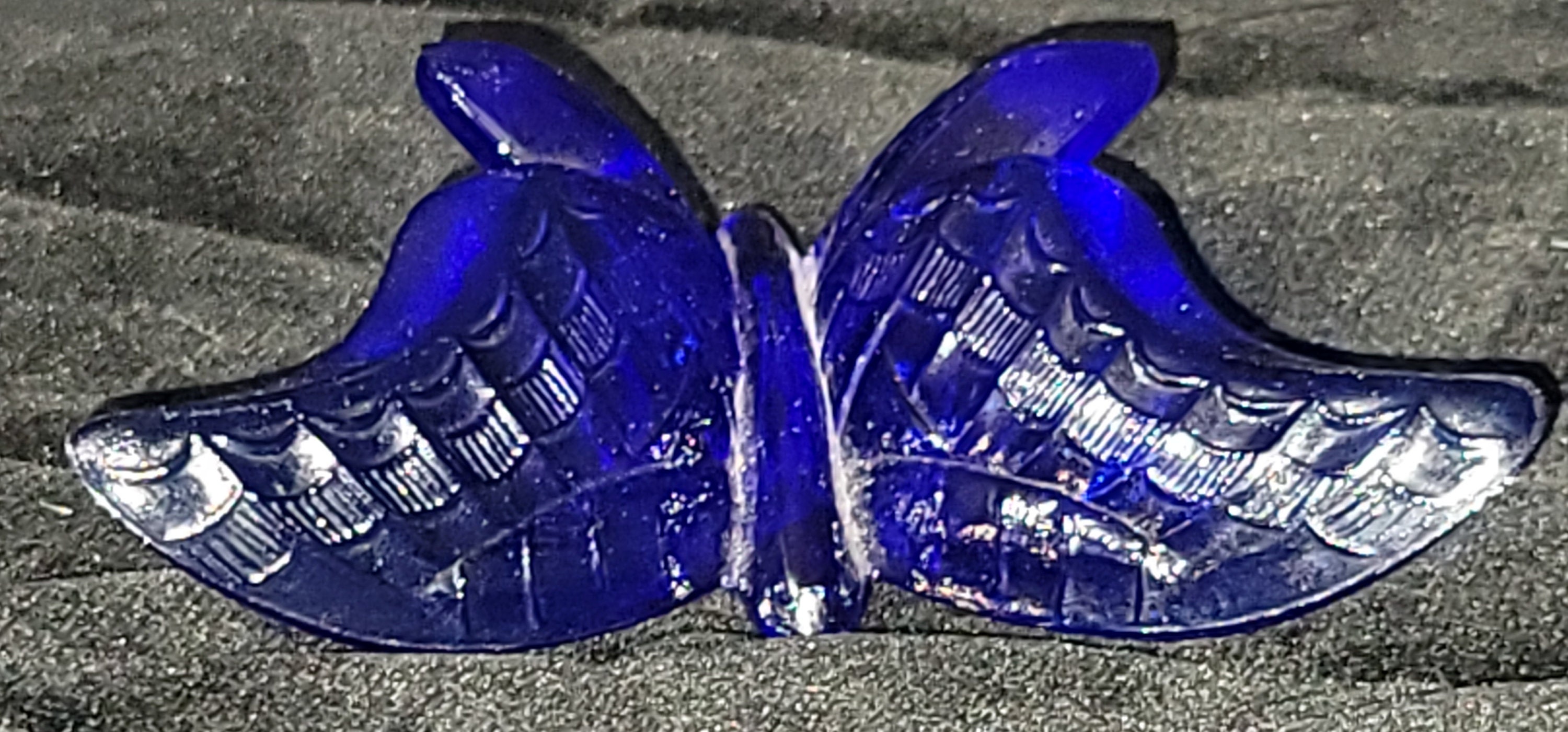 Fenton Butterfly Cobalt Blue Glass Opalescent Glass Art - Etsy