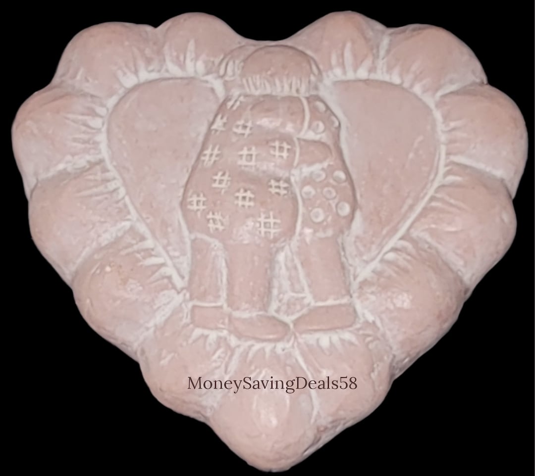 Signed Isabel Bloom 4" Paperweight 1998 Signed Heart Children Hugging ...