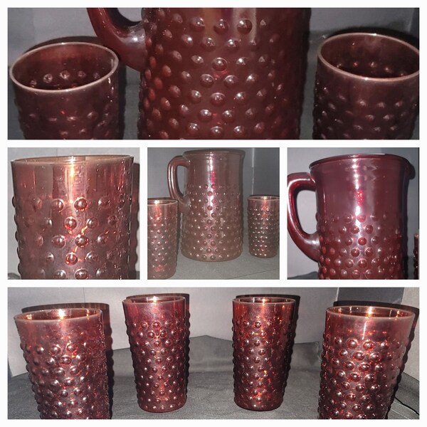 Hobnail Glasses - Etsy