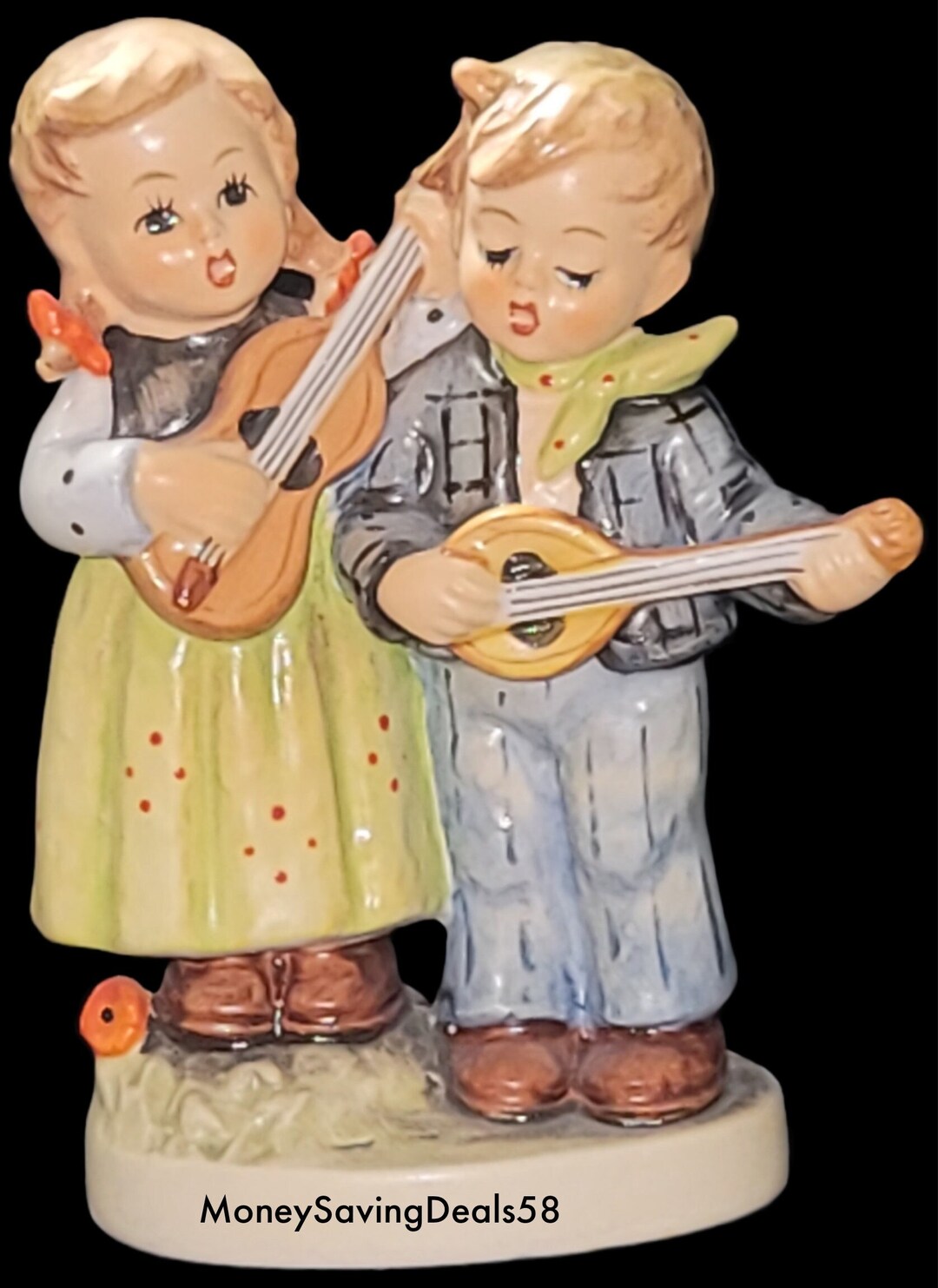 M.i.hummel Happy Days Boy & Girl Instrument Figurine 1936 #15 2/0 48 ...