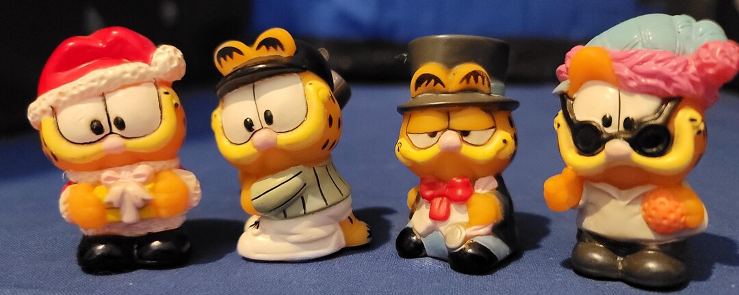 Vintage 1980s Garfield Pencil Toppers Set: Rubber PVC Figures - Etsy