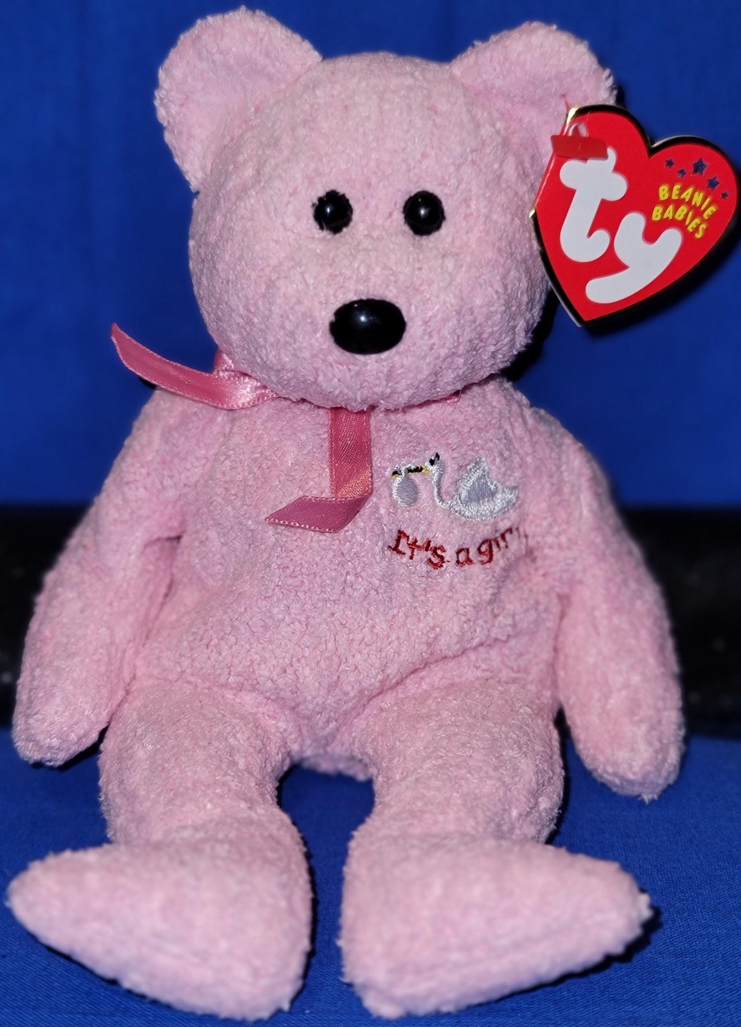 TY 11th Gen "baby Girl" 9" Original Beanie Babies Light Pink Super Soft ...
