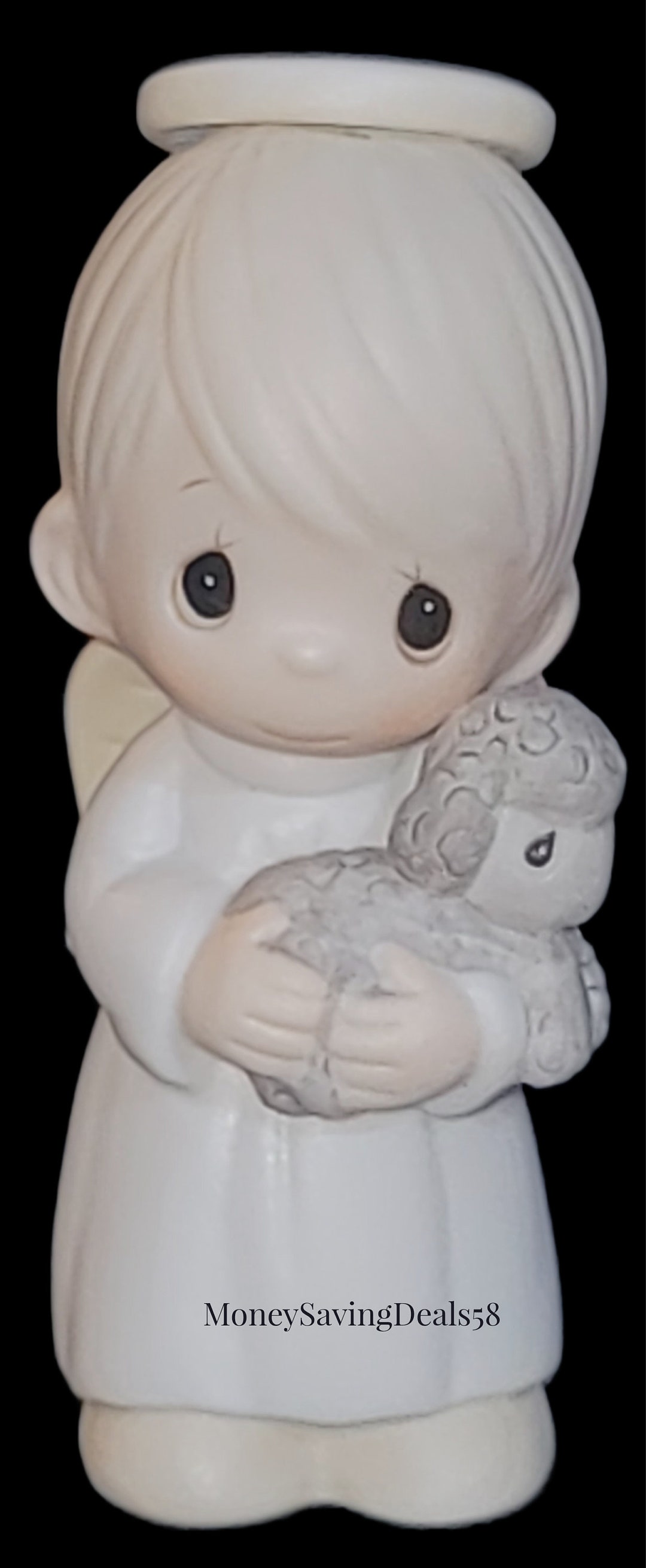 1986 Precious Moments "shepard of Love" Angel W/lamp Sheep 102261 ...