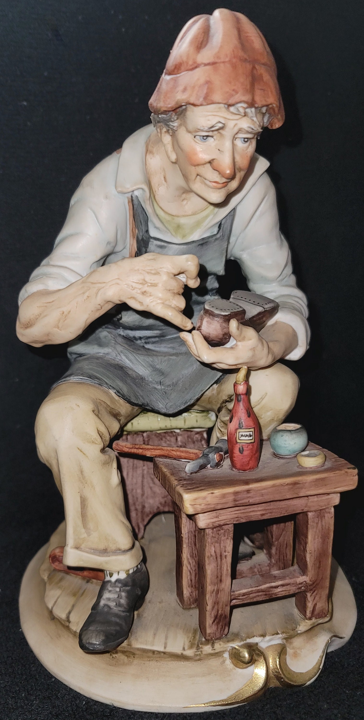 1960 Andrea by Sadek Large Detailed Statue of a Cobbler Art - Etsy