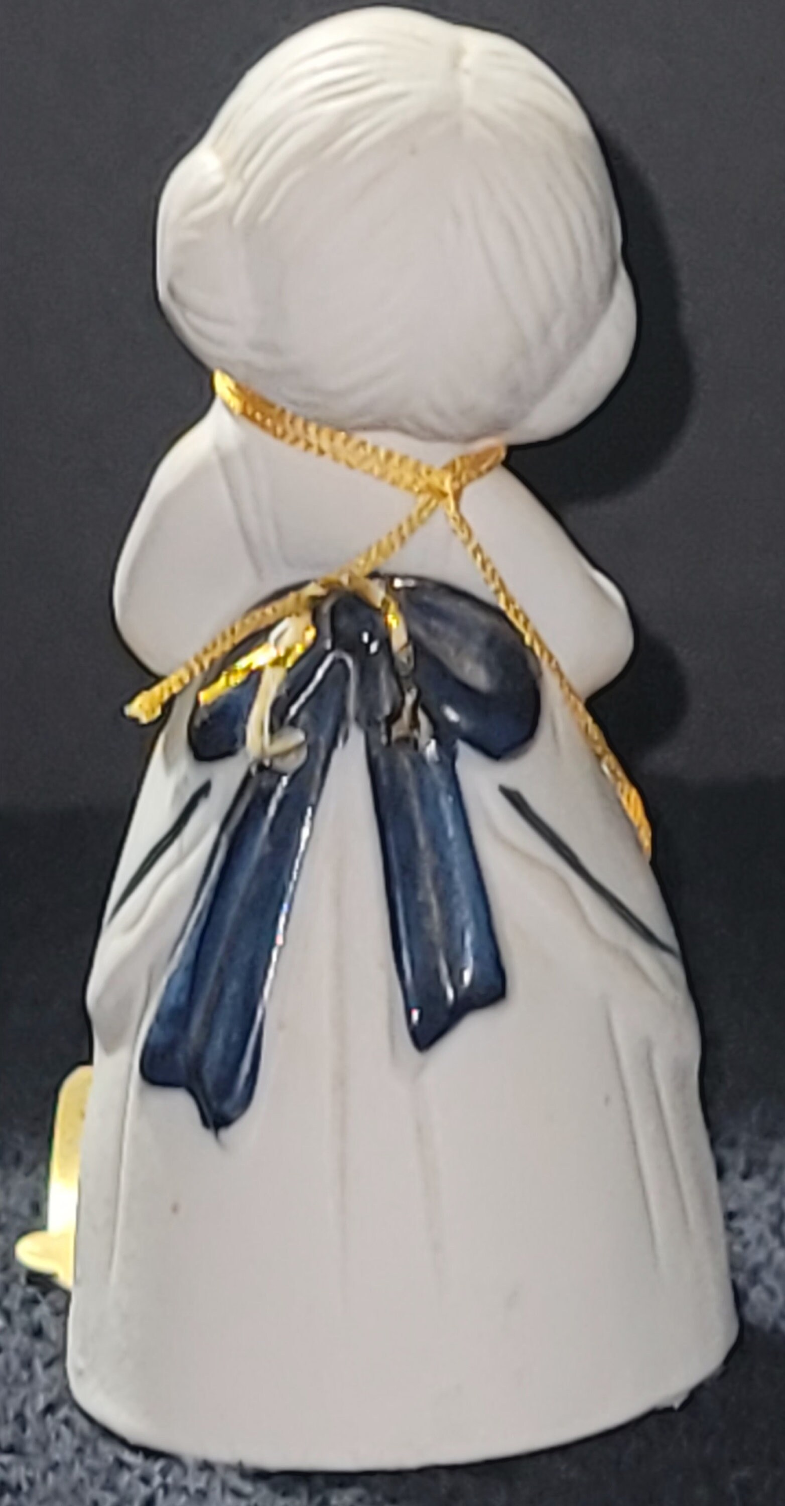 1980 Royal Majestic Jasco Lady Bell White Dress Blue Floral Porcelain ...