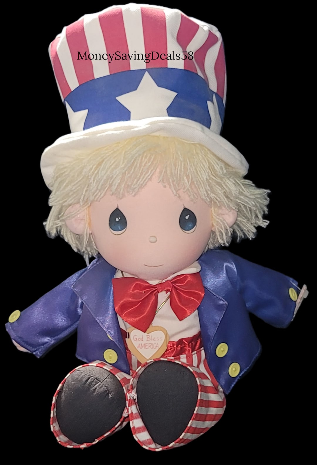 15.5 Precious Moments Doll 1986 Uncle Sam usa Flag - Etsy
