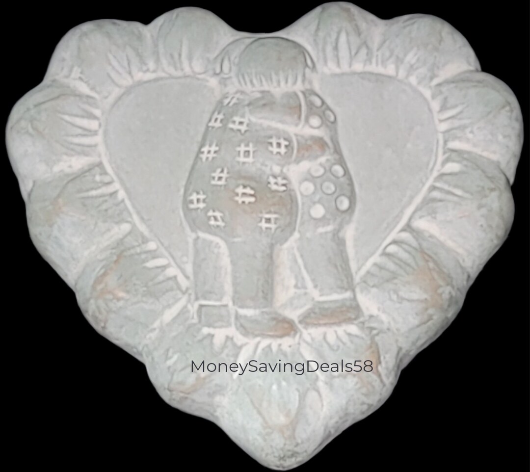 Isabel Bloom Sculpture: Children Hugging Heart, Green Stone Paperweight ...