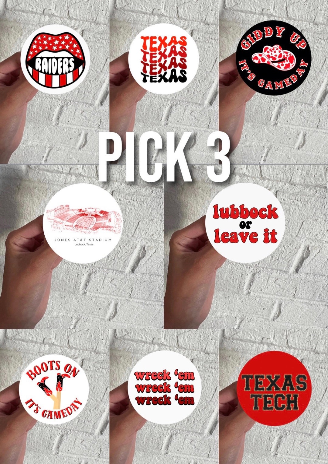 Texas Tech Gameday Button Pin Trio Pack - Etsy