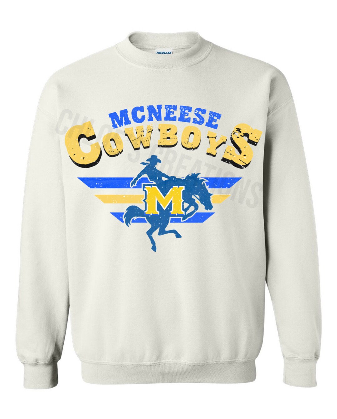 Vintage Look Mcneese Sweatshirt Crewneck - Etsy