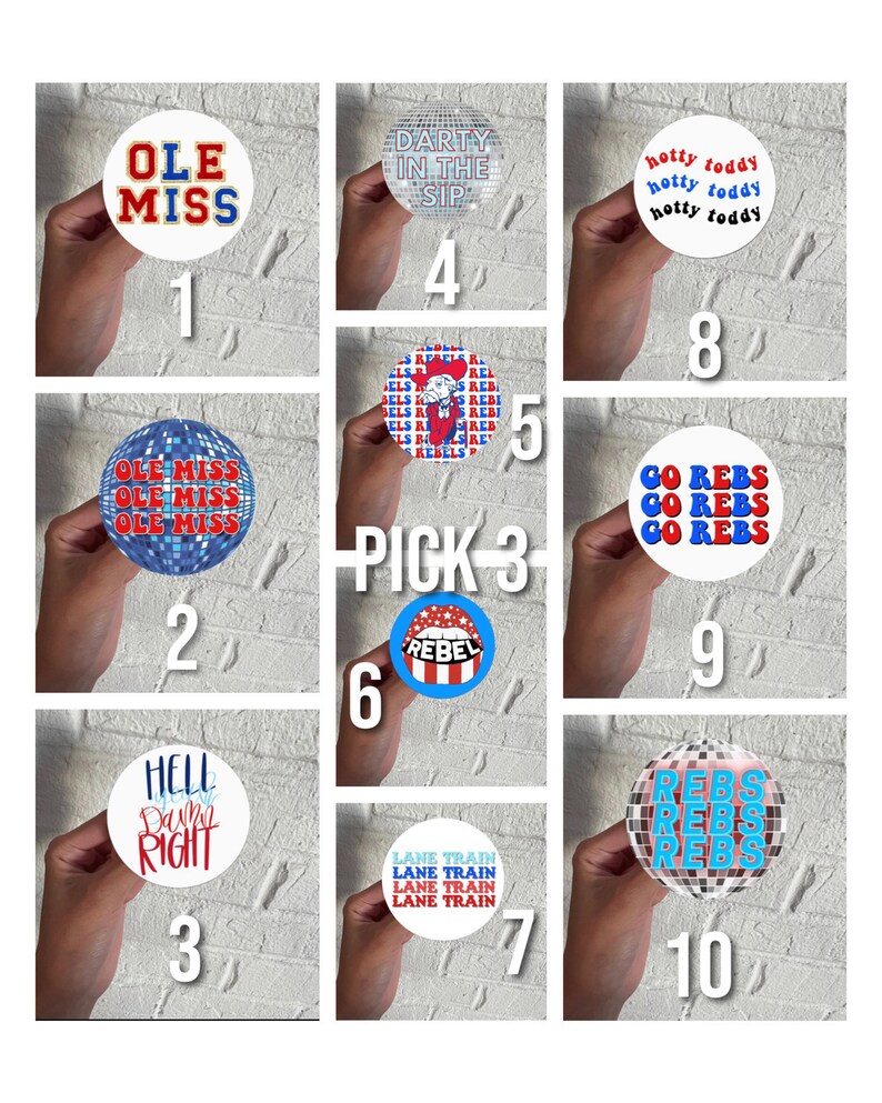 Ole Miss Gameday Button Pin Trio Pack - Etsy