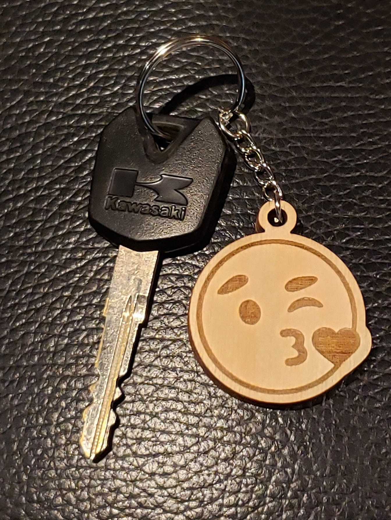 OFFICIAL JOYPIXELS EMOJI Keychains face Blowing a Kiss - Etsy