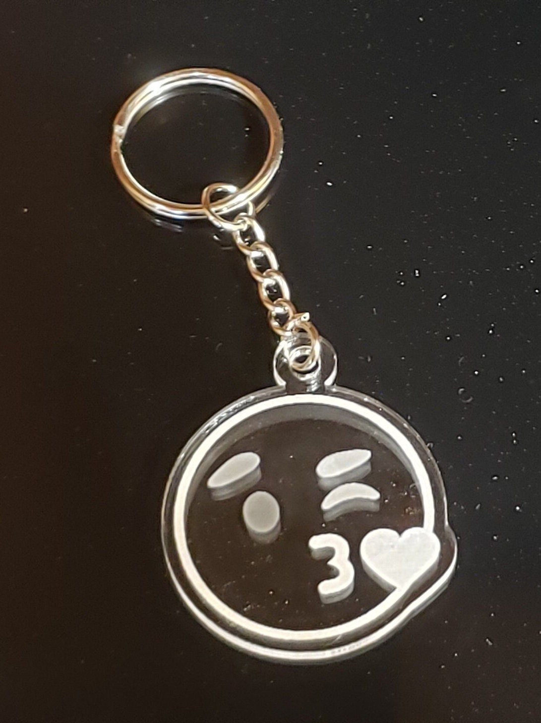 OFFICIAL JOYPIXELS EMOJI Keychains face Blowing a Kiss - Etsy