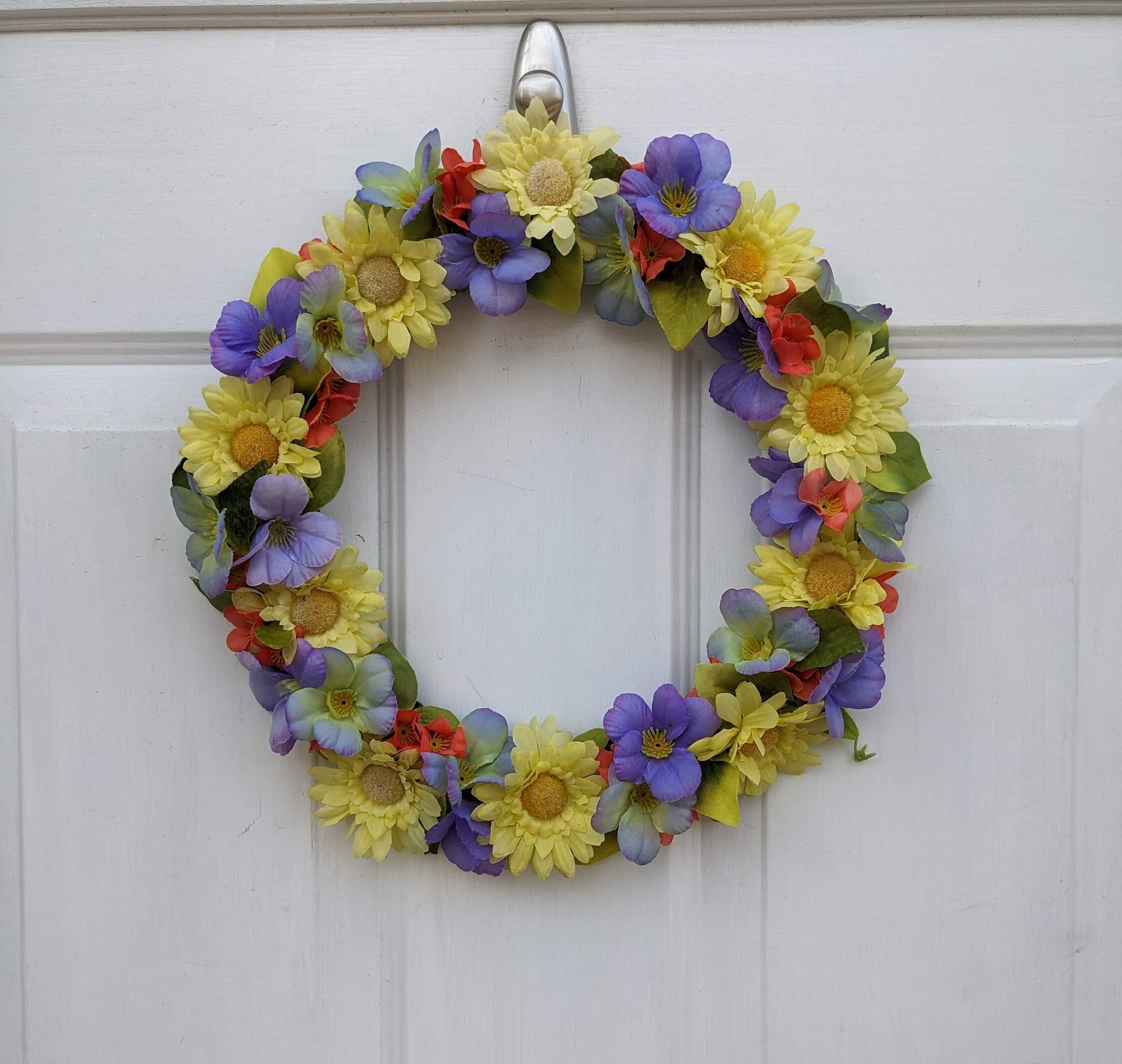 Floral Wreath Spring Wreath Sunflower Wreath Daisy Wreath Summer Wreath ...