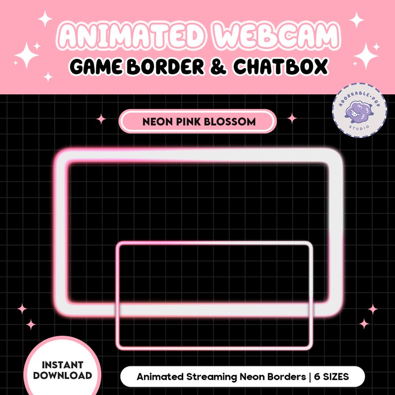 Twitch Overlay Pink - Etsy
