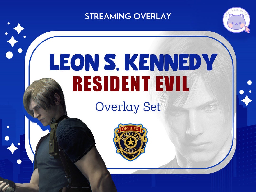 Leon S. Kennedy Resident Evil Stream Overlay Set for Twitch / Border ...
