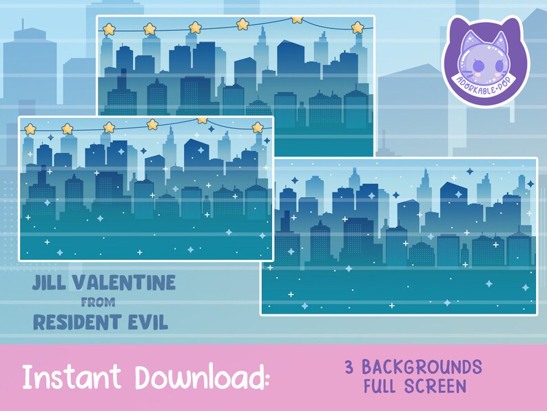 Jill Valentine Resident Evil Stream Overlay Set para Twitch / Border ...