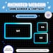 Neon Blue Animated Twitch Border Set | Webcam Frame | Game Border | Chatbox | Stream Setup ...