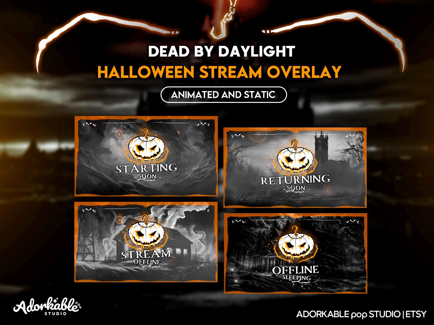Dead by Daylight Spooky Stream Overlay Animated & Static | Panels ...