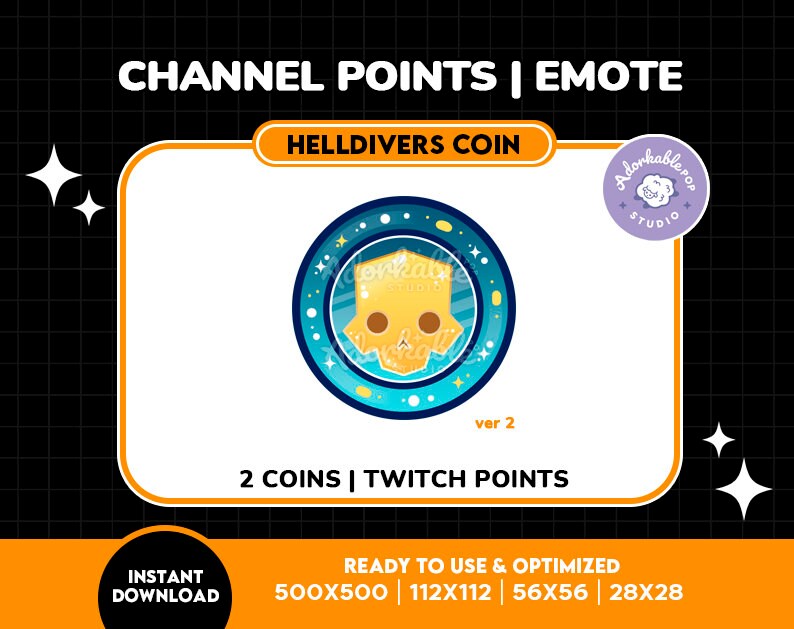 Helldivers 2 Coin Channel Points for Stream - Blue Yellow Version ...