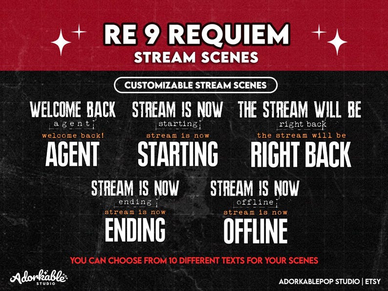 Resident Evil 9 Stream Overlay Scenes | Animated Screen | Overlay ...