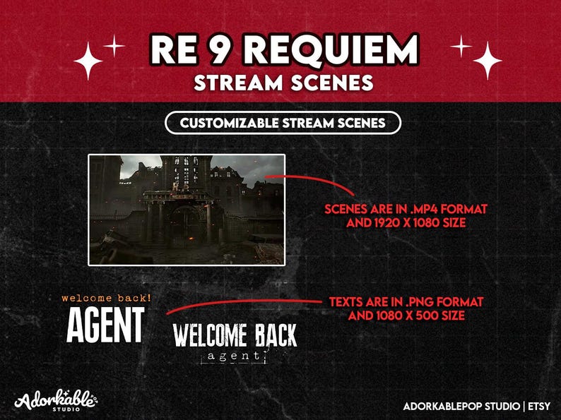 Resident Evil 9 Stream Overlay Scenes | Animated Screen | Overlay ...