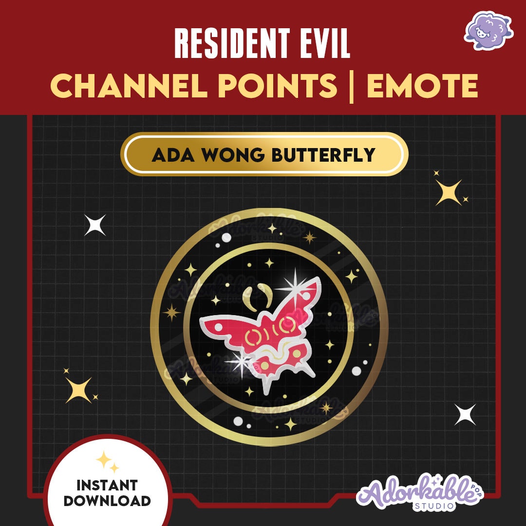 PUNTO DE CANAL Ada Wong Butterfly Resident Evil 4 / Emote / Twitch ...