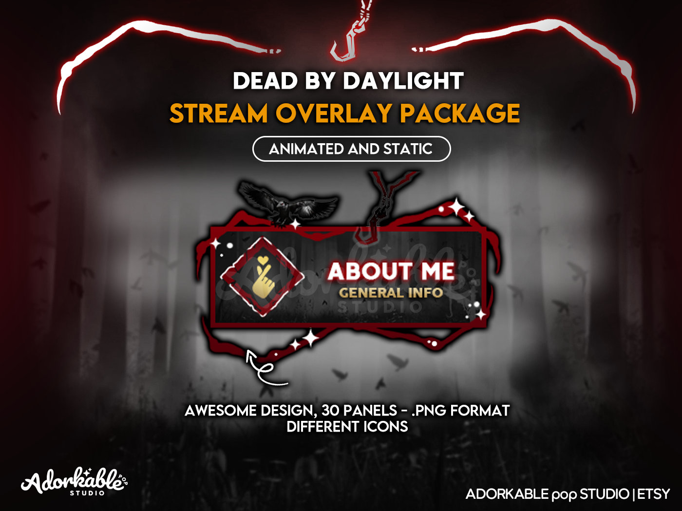 Dead by Daylight Super Overlay Package Animated and Static Panels Label ...