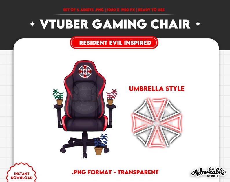 Resident Evil Vtuber Gaming Chairs | Vtuber Assets | Twitch | Youtube ...