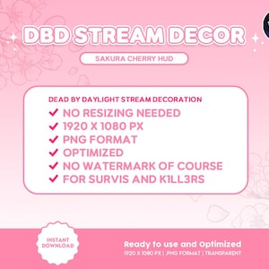 DBD Decor Game Overlay | Sakura Cherry | HUD Decoration Dead by ...