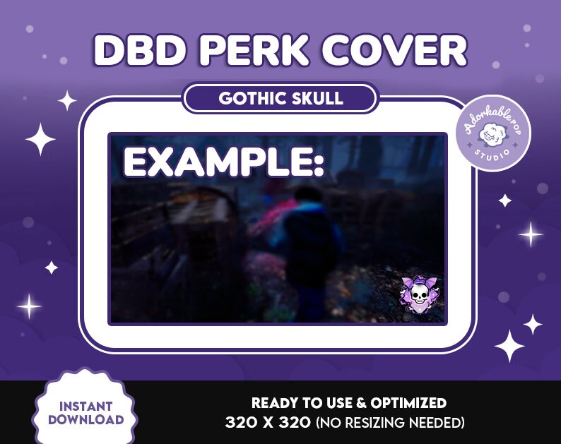 Dead by Daylight Perk Cover HUD Anti Stream Snipe | Gothic Skull 8 ...