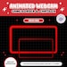 Neon Blue Animated Twitch Border Set | Webcam Frame | Game Border | Chatbox | Stream Setup ...