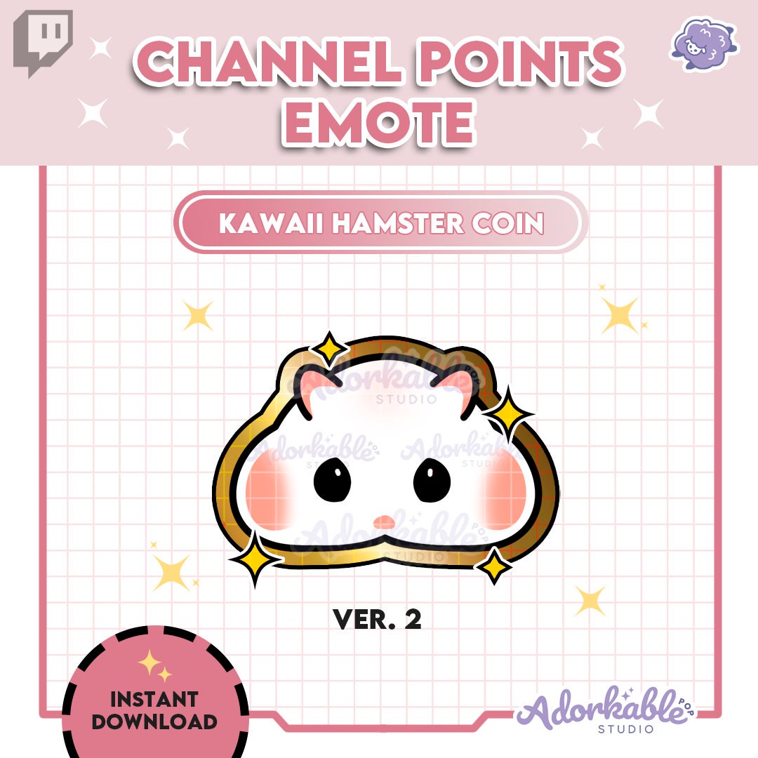 HAMSTER CHANNEL POINT Cute Kawaii | Emote | Twitch | Youtube | Discord ...